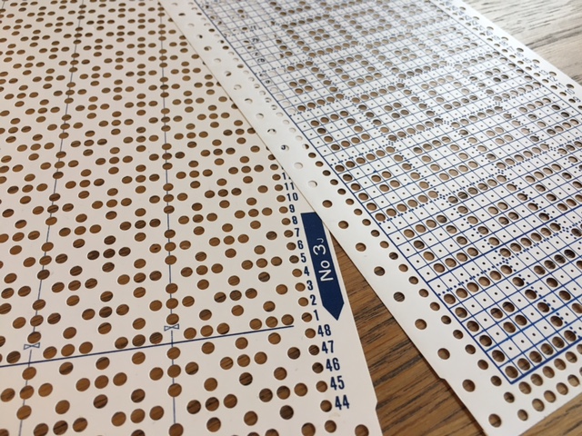 Knitting Machine Punch Card Trials - mathgrrl