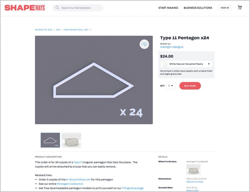 Print All The Pentagons - mathgrrl